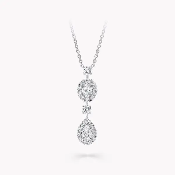Graff Icon Diamond Drop Necklace - White Gold