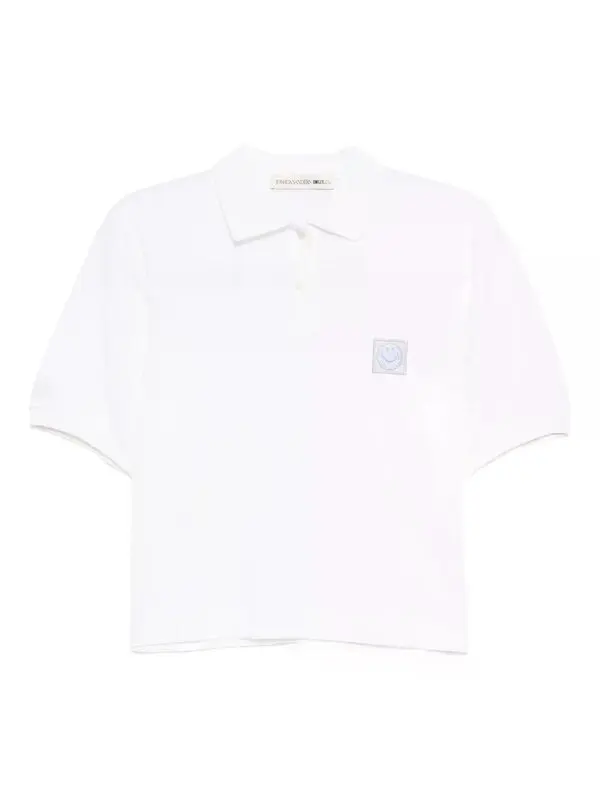 Joshua Sanders Piquet Smiley Polo Shirt - White