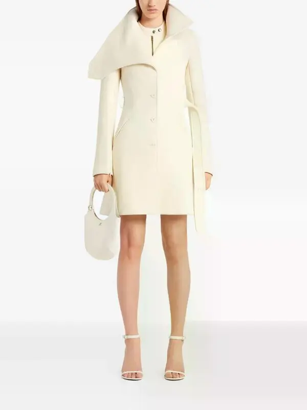 COURREGES Asymmetrical-collar Coat - Neutrals
