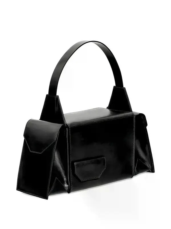MERRYL TIELMAN Barbara Leather Shoulder Bag - Black