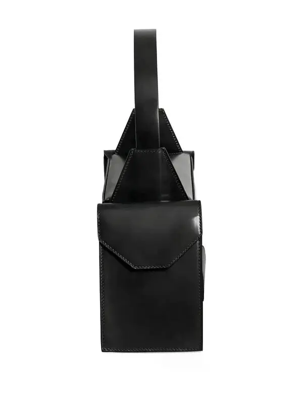 MERRYL TIELMAN Barbara Leather Shoulder Bag - Black