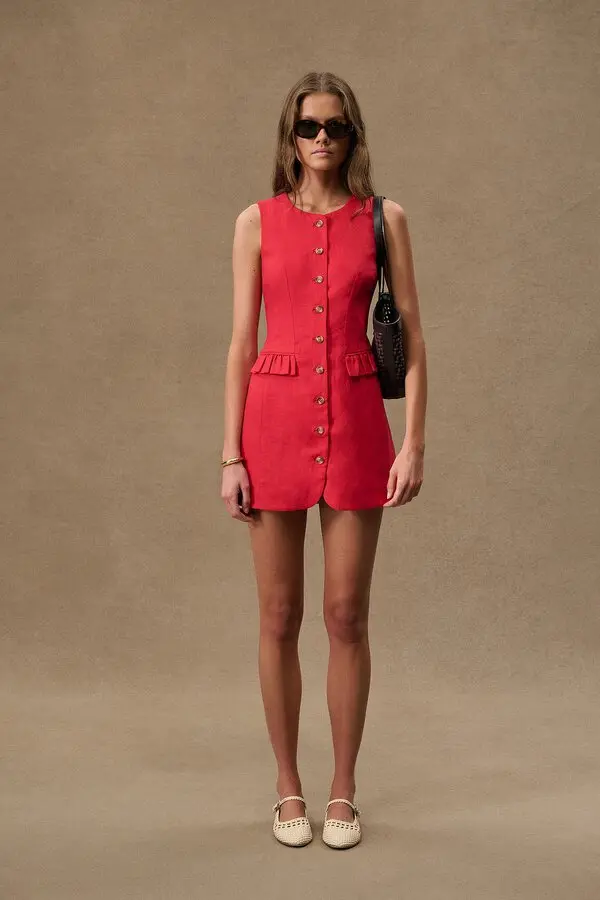 Posse X Matilda Button Down Mini Dress