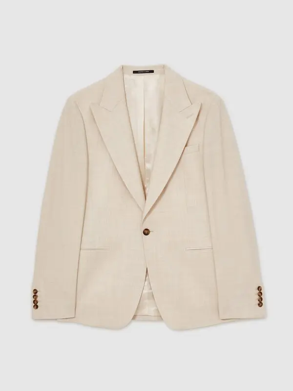 REISS Sb Belmont Sb Single-breasted Textured Blazer Slim-fit With Wool