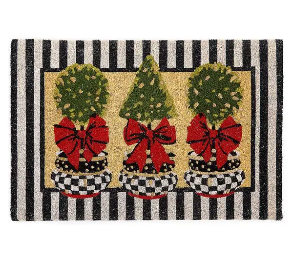 MACKENZIE-CHILDS Topiary Entrance Mat - One-color