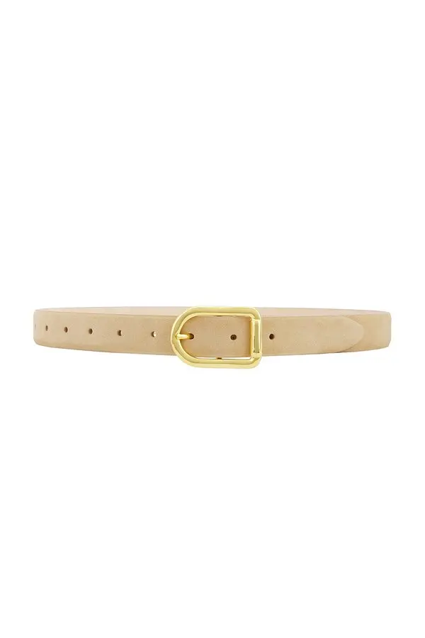 DEHANCHE Mija Suede Belt - Beige & Gold