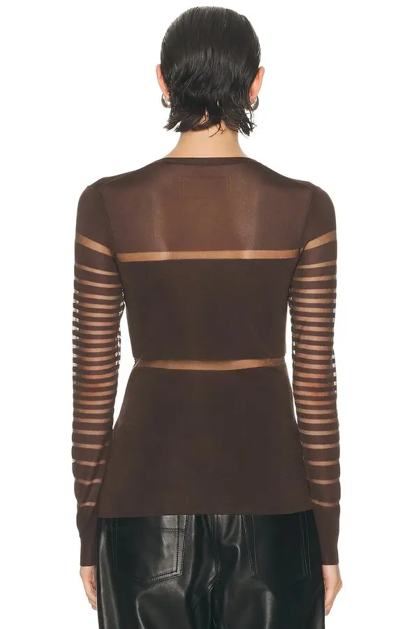 Helmut Lang Long Sleeve Top - Espresso