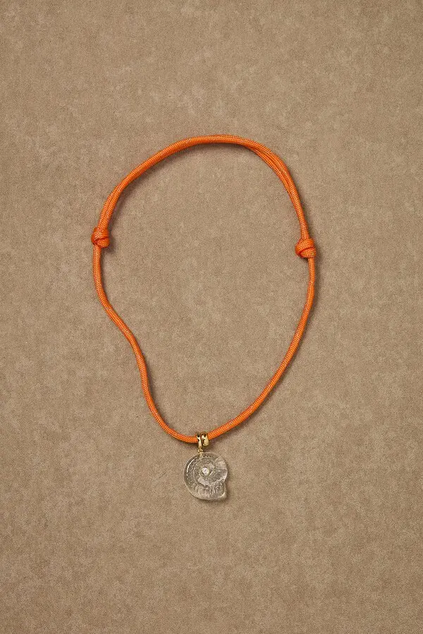 Éliou Ido Necklace - Orange Cord