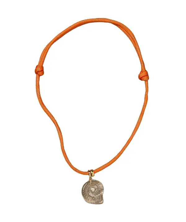 Éliou Ido Necklace - Orange Cord