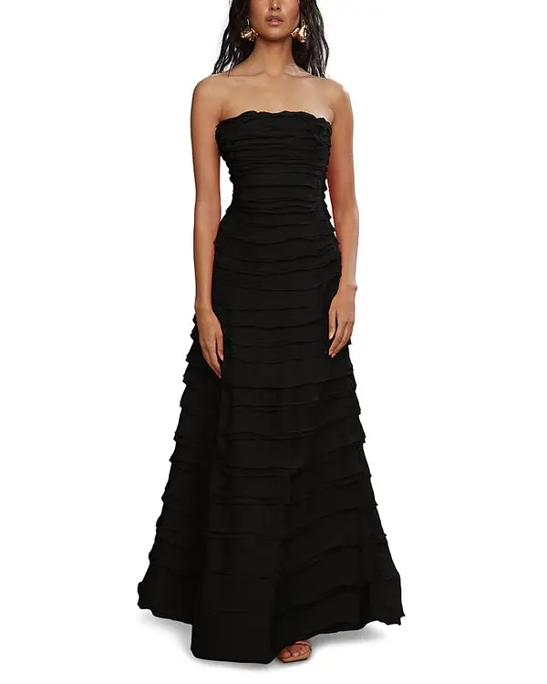 AMUR Tiered Gown - Black