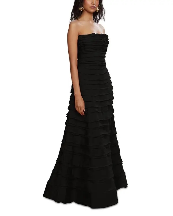 AMUR Tiered Gown - Black