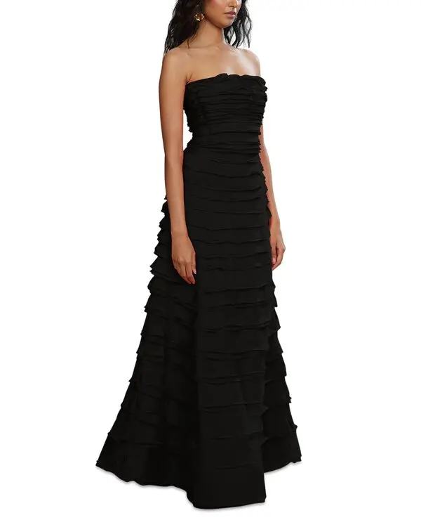 AMUR Tiered Gown - Black