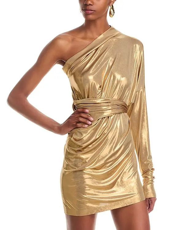 green emerald velvet dress Norma Kamali All in One Mini main image 1