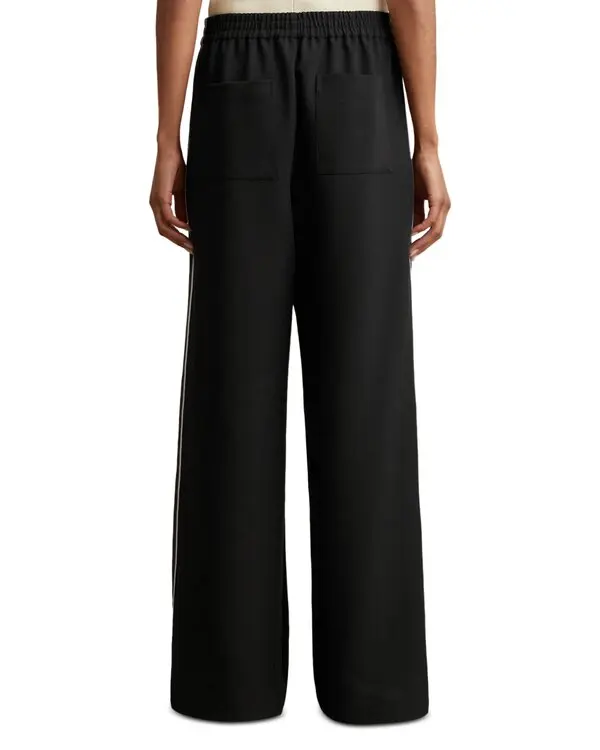 REISS Side Stripe Wide Leg Trousers