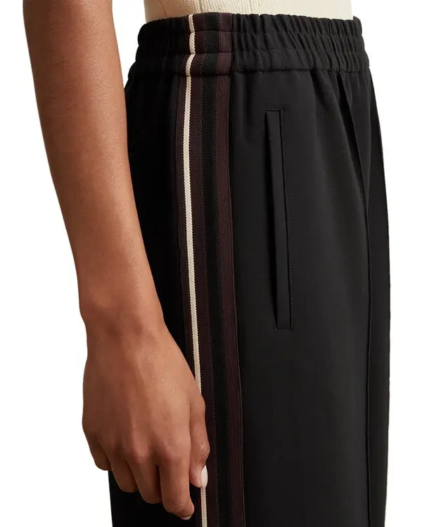 REISS Side Stripe Wide Leg Trousers