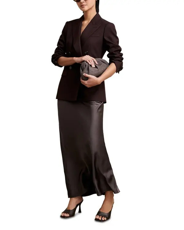 REISS Saskia Silk Slip Skirt