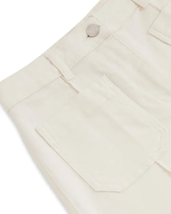REISS Sakura Flare Patch Pocket Jeans - Ecru