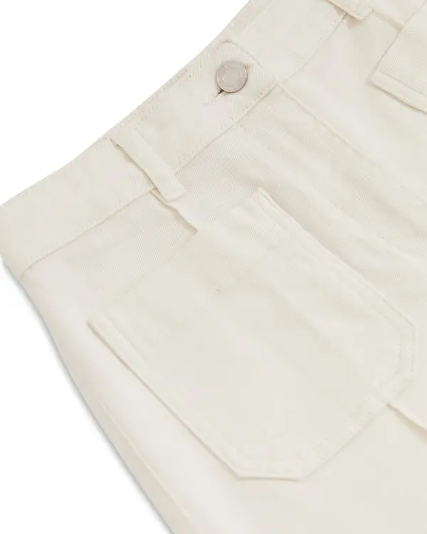 REISS Sakura Flare Patch Pocket Jeans - Ecru