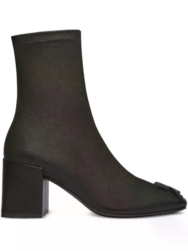 COURREGES 70mm Re-edition Chunky-heel Ankle Boots - Black