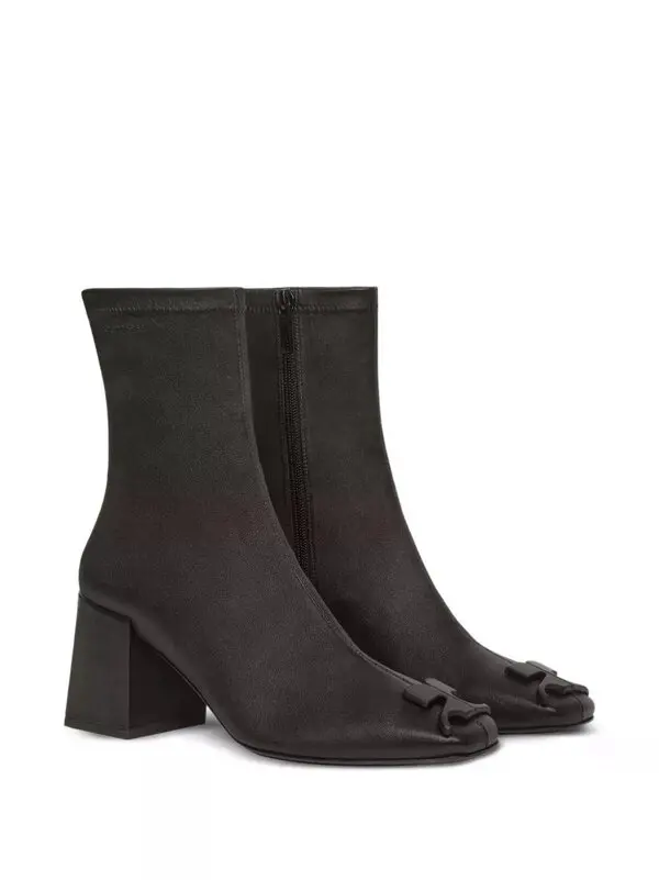 COURREGES 70mm Re-edition Chunky-heel Ankle Boots - Black