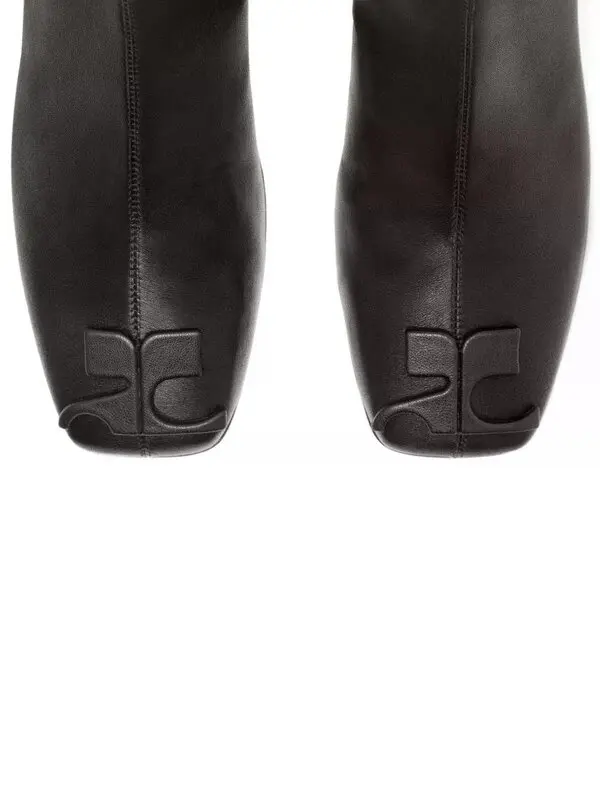 COURREGES 70mm Re-edition Chunky-heel Ankle Boots - Black