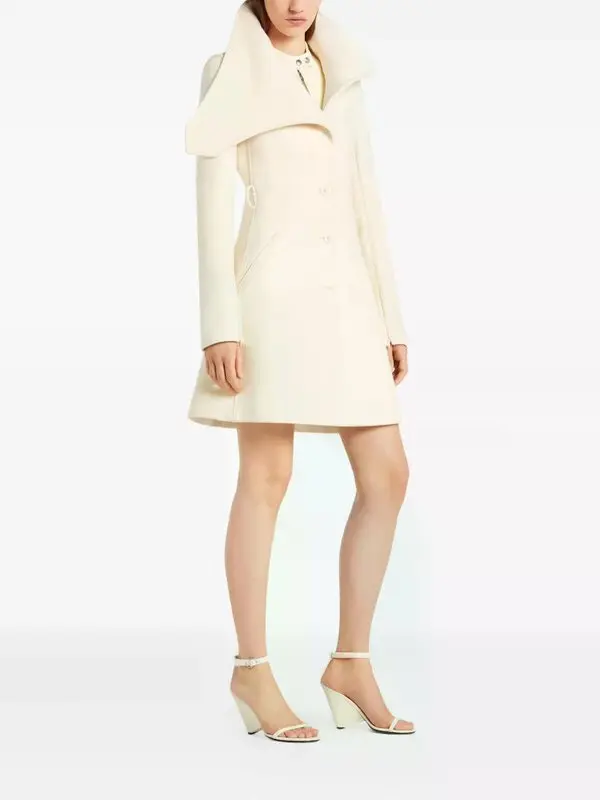 COURREGES Asymmetrical-collar Coat - Neutrals