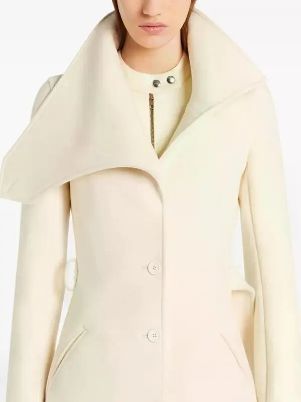 COURREGES Asymmetrical-collar Coat - Neutrals