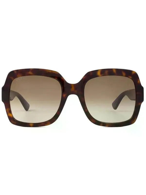 Gucci Tortoiseshell Square-frame Sunglasses - Brown