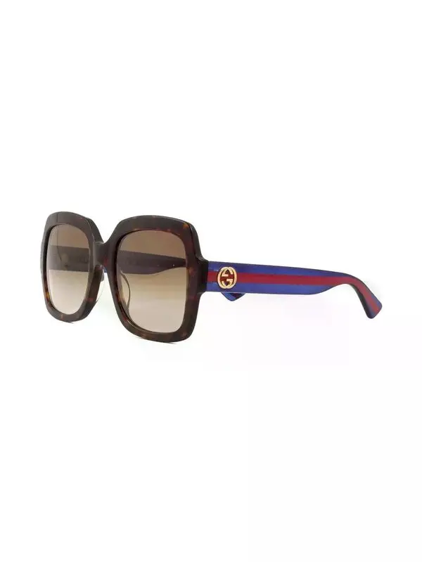 Gucci Tortoiseshell Square-frame Sunglasses