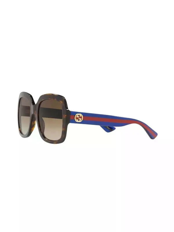 Gucci Tortoiseshell Square-frame Sunglasses