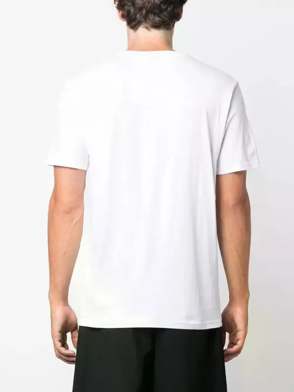 BOSS Cotton-jersey T-shirt With Large Logo Print - White