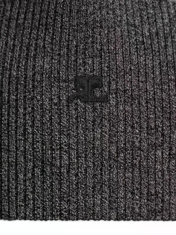 COURREGES Ribbed-knit Beanie