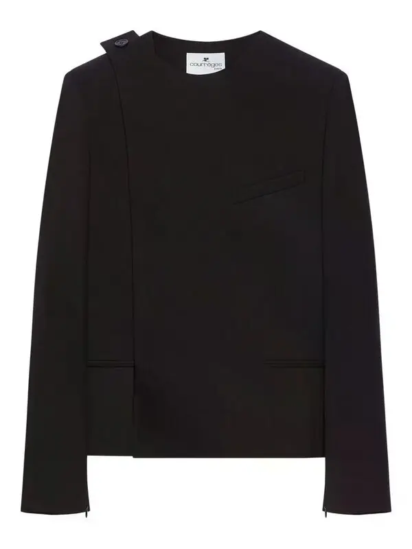COURREGES Asymmetric Blazer - Black