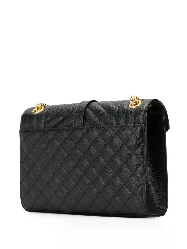Saint Laurent Cassandra Quilted Shoulder Bag - Black