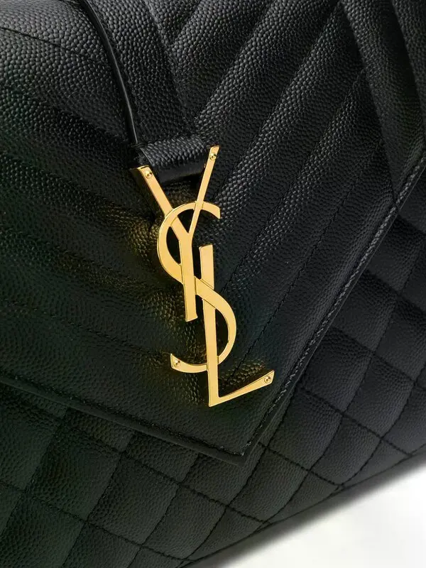 Saint Laurent Cassandra Quilted Shoulder Bag - Black