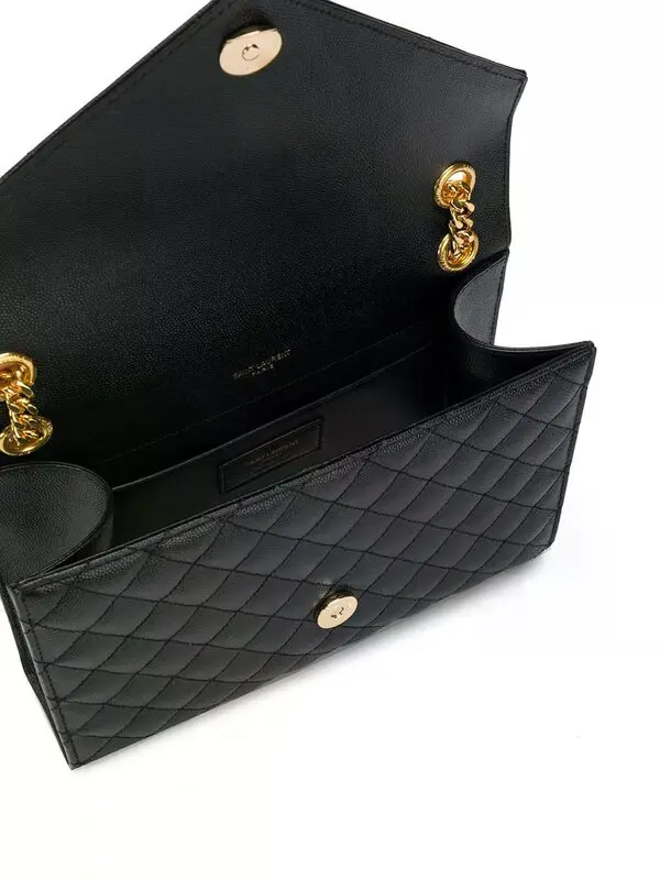 Saint Laurent Cassandra Quilted Shoulder Bag - Black