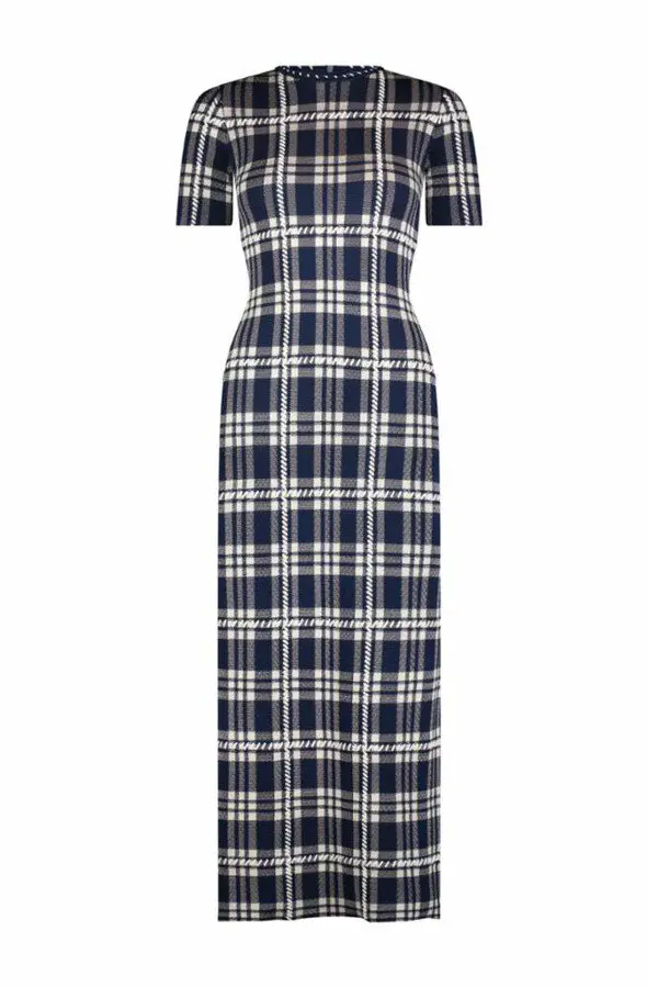 slim fit dress slacks Red & Green Plaid Flare Dress  Unique Vintage