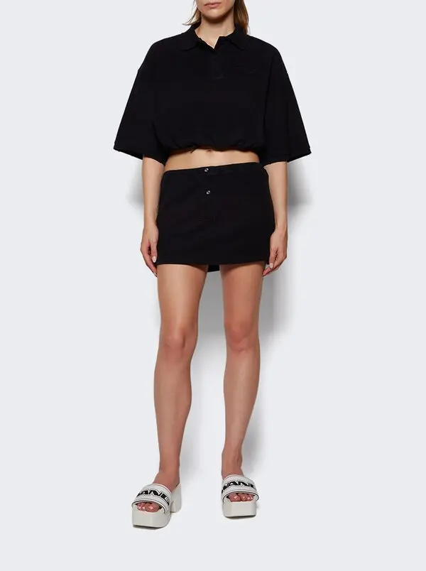 Alexander Wang Mini Deconstructed Polo Striped Skort - Black