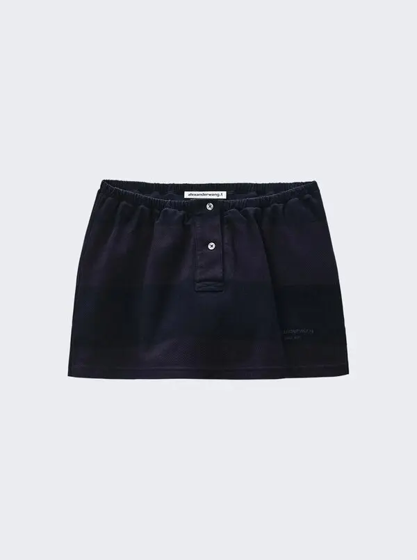 Alexander Wang Mini Deconstructed Polo Striped Skort - Black