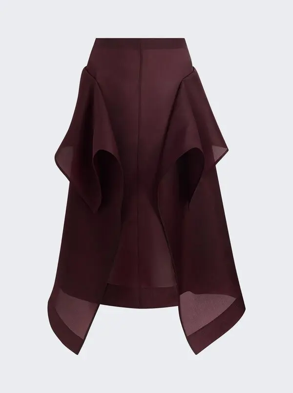 Khaite Nina Almadine Silk Skirt - Grey