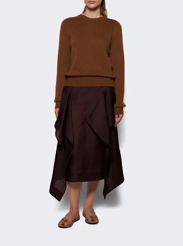 Khaite Nina Almadine Silk Skirt - Grey