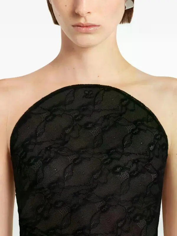COURREGES Mesh-panel Bodysuit - Black