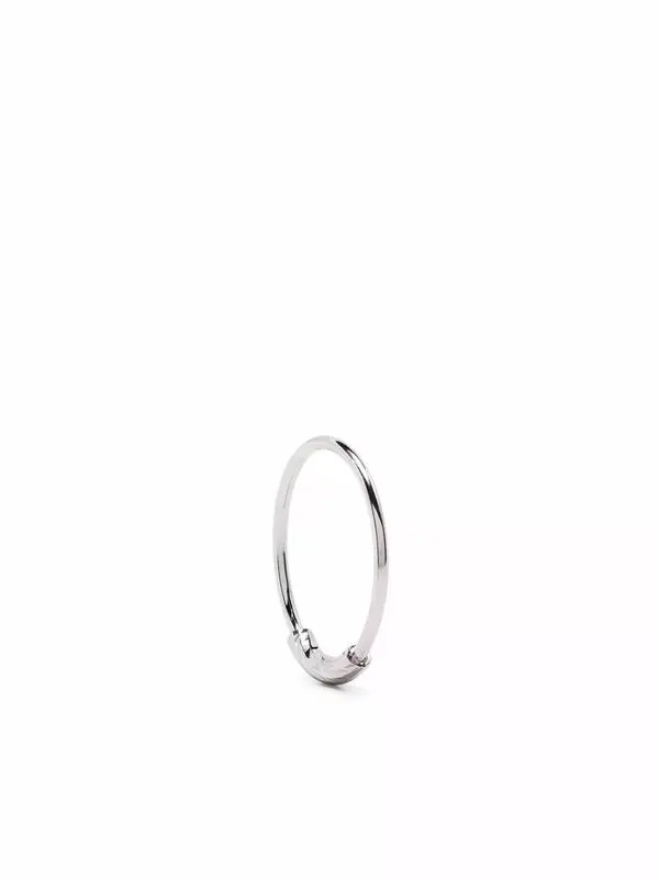 MARIA BLACK 14kt White Gold Nancy 12 Single Hoop Earring - Silver