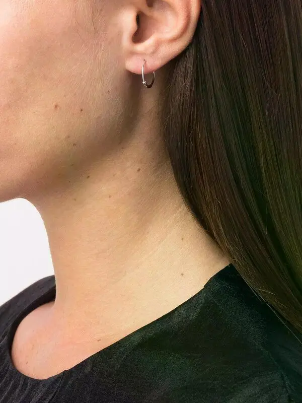 MARIA BLACK 14kt White Gold Nancy 12 Single Hoop Earring