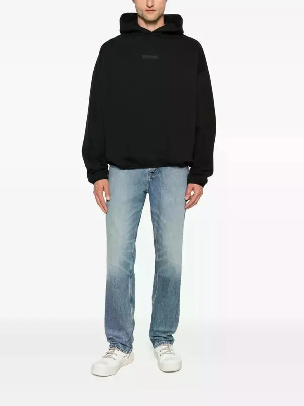 Fear Of God Logo-plaque Hoodie - Black