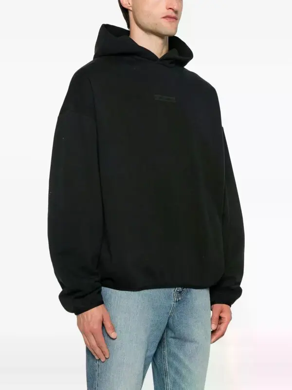 Fear Of God Logo-plaque Hoodie - Black