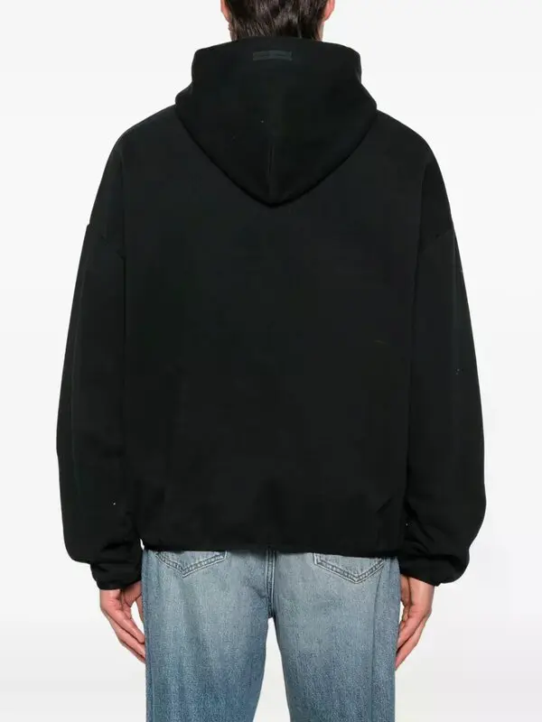 Fear Of God Logo-plaque Hoodie - Black