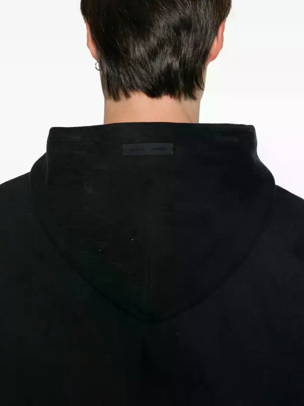 Fear Of God Logo-plaque Hoodie - Black