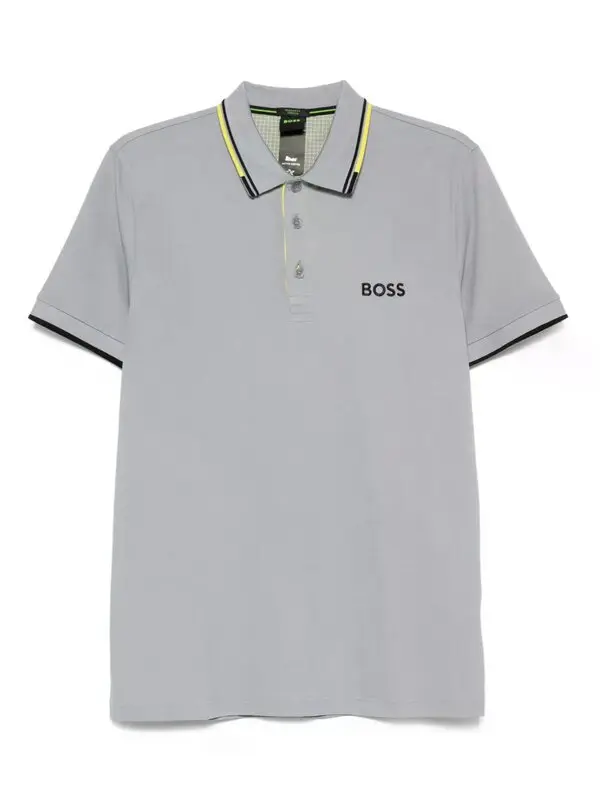 BOSS Tipped-collar Polo Shirt - Grey