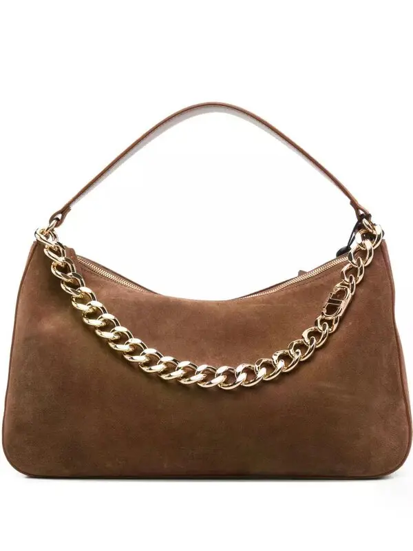 TWINSET Liliane Chain-embellished Shoulder Bag - Brown
