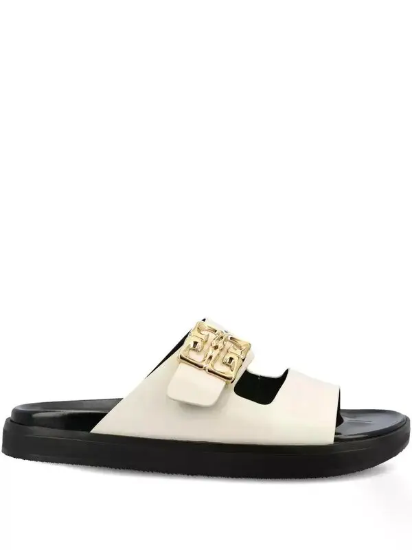 Givenchy Liquid 4g-embellishment Buckle Slides - Neutrals